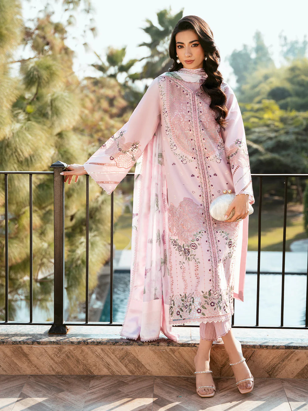 313 - B | 3 PC Lawn Unstitched – Auraa Official
